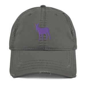 Blue Donkey Distressed Hat | Simple Political Embriodered Distressed ...