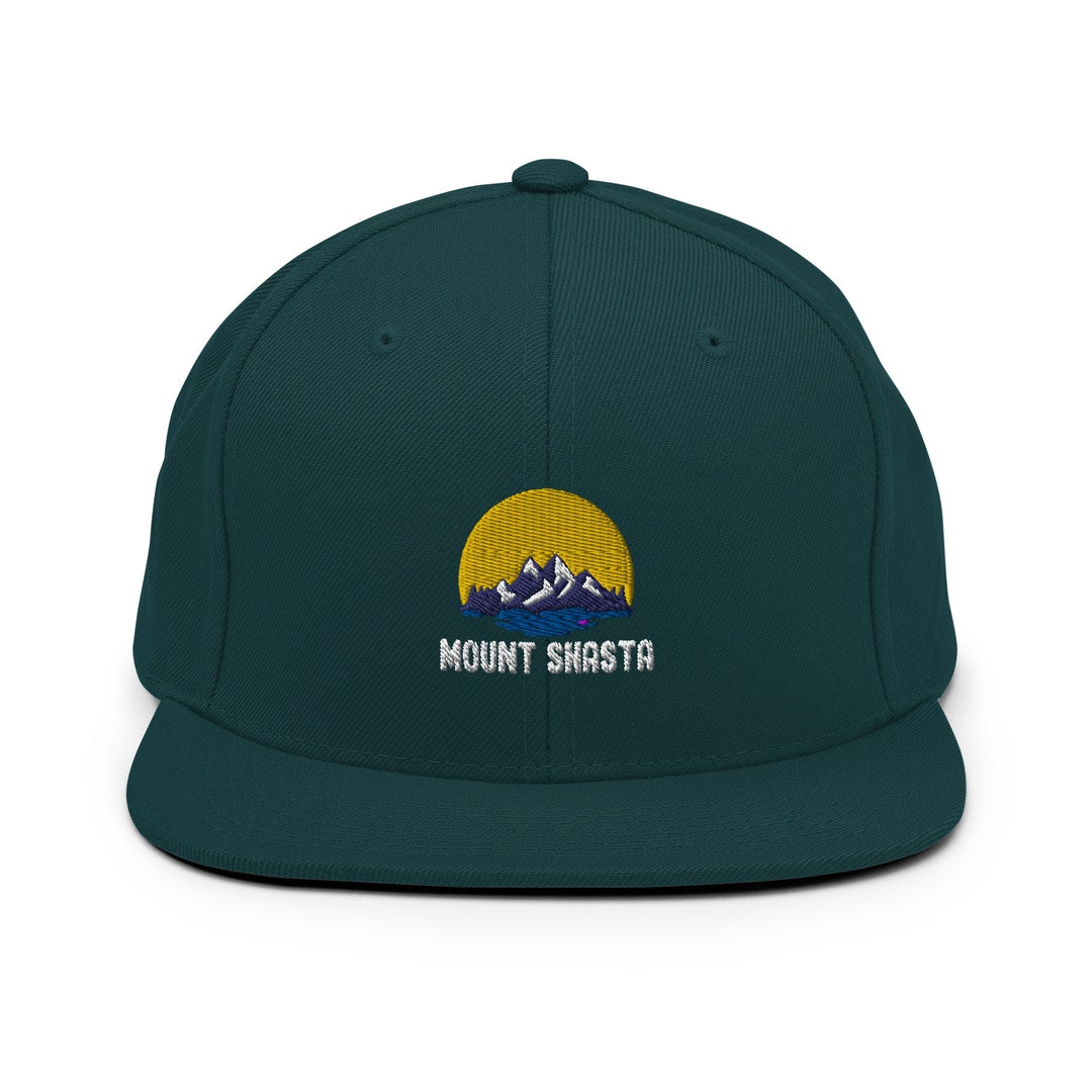 Mount Shasta Snapback Hat Fun Hiking Embroidered Classic Snapback Cap ...