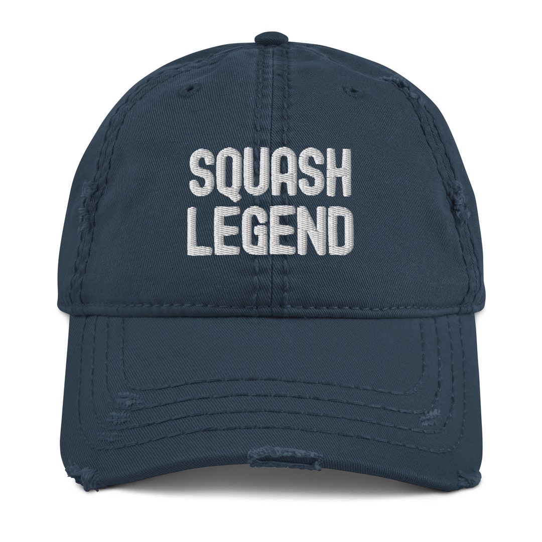 Squash Legend Distressed Hat | Funny Squash Embriodered Distressed Dad ...