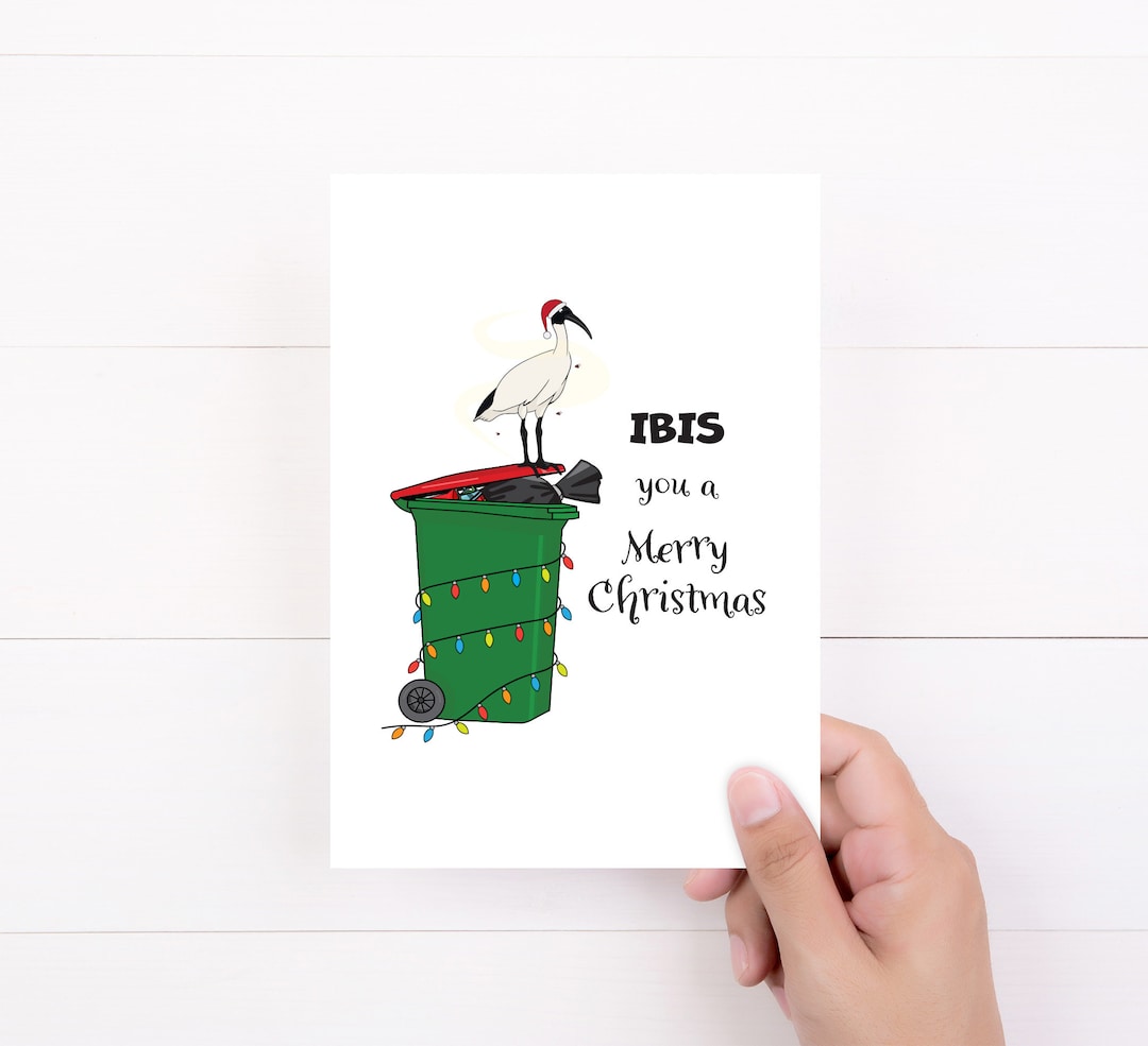 Bin Chicken Christmas Cards, Funny Australian Christmas Card, Bin ...