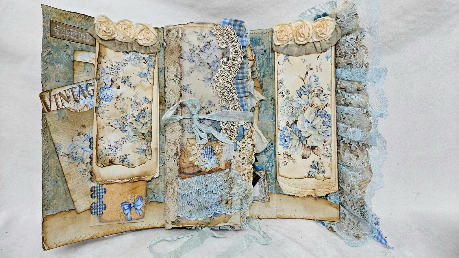 Blue Junk Journal Envelope Style - Etsy