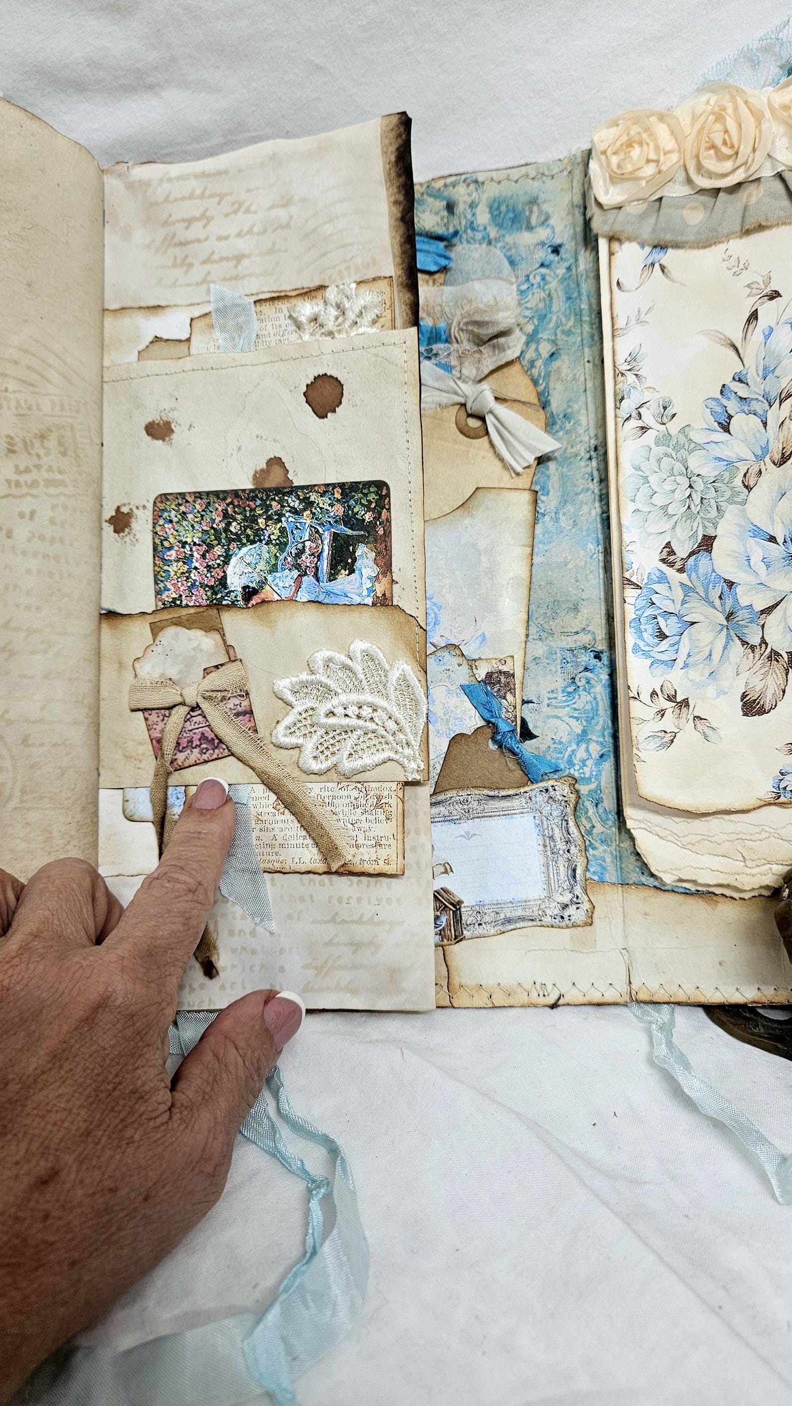 Blue Junk Journal Envelope Style - Etsy