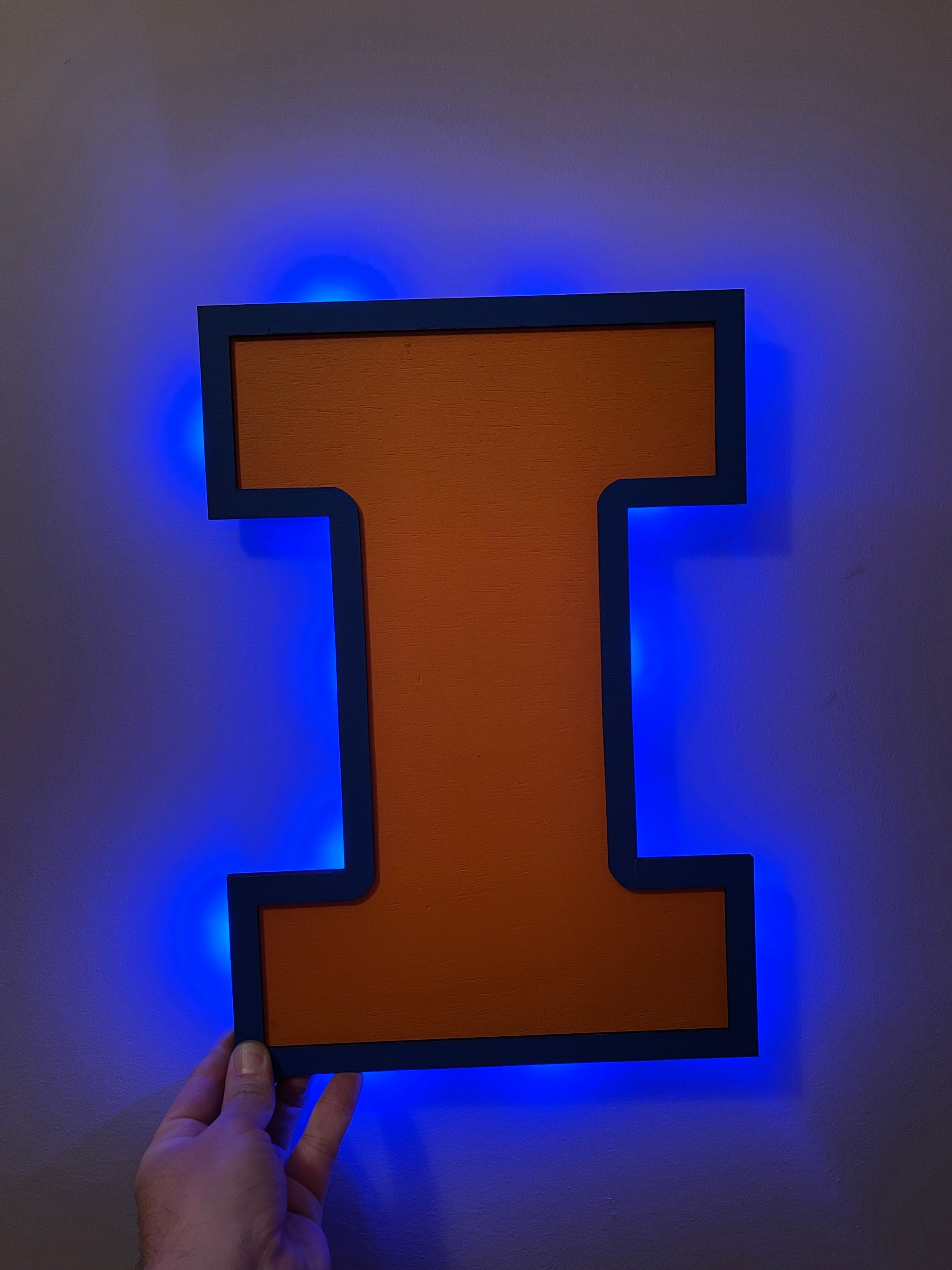 Illini 3d Sign With Back Light - Etsy