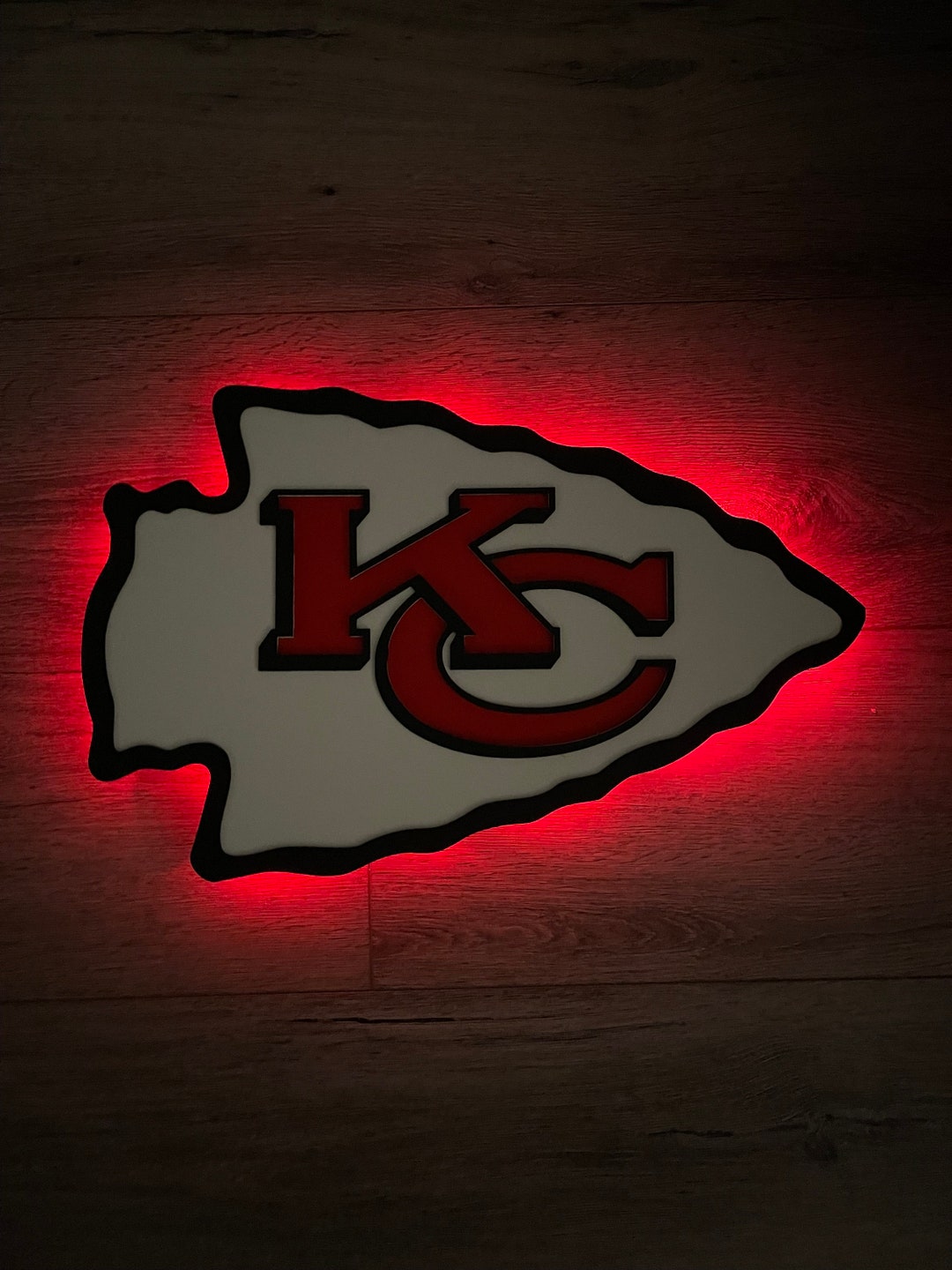 Kansas City Cheifs 3d Sign With Back Light - Etsy