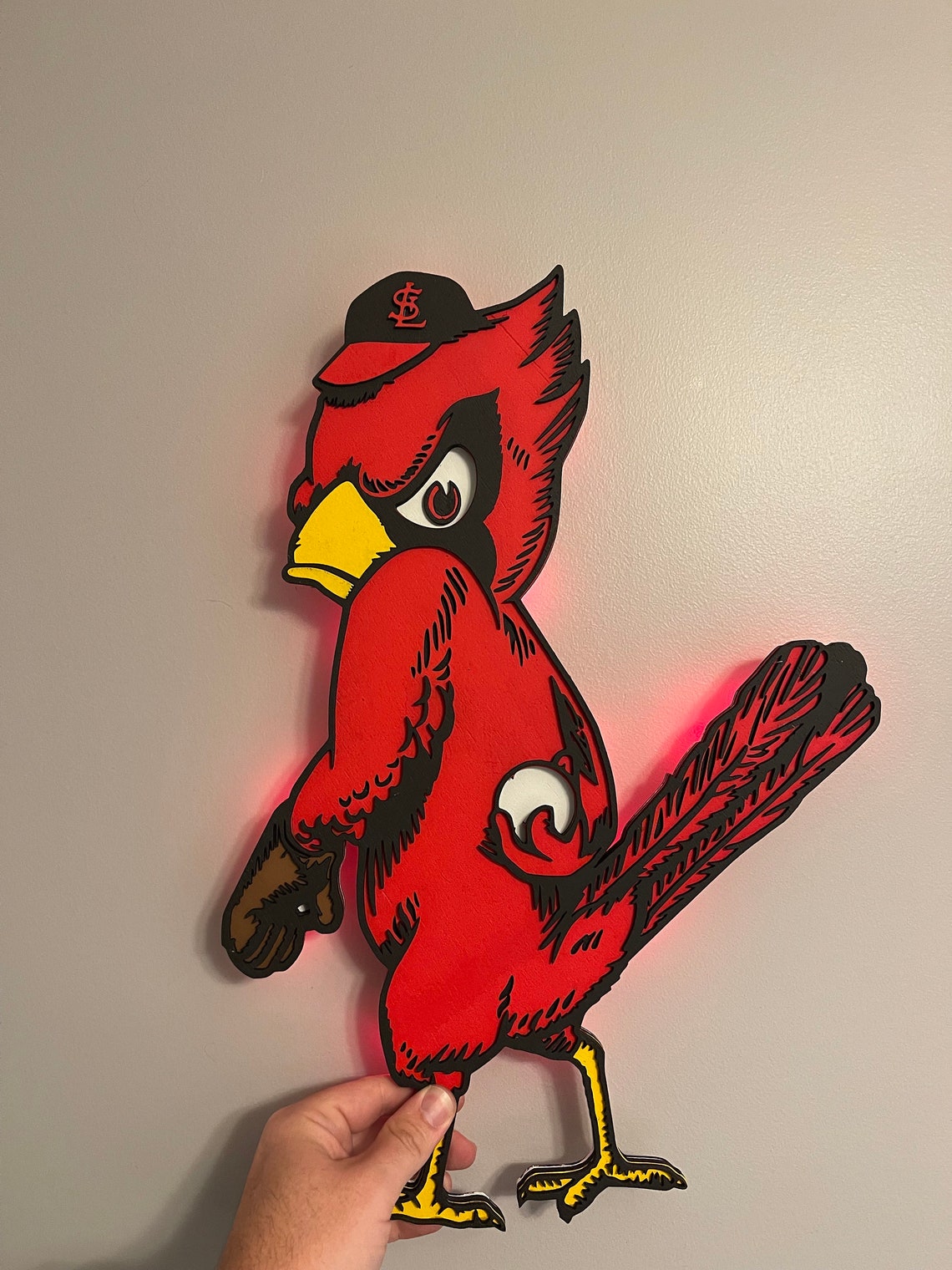 St Louis Cards Angry Pitcher 3d Sign With Back Light - Etsy