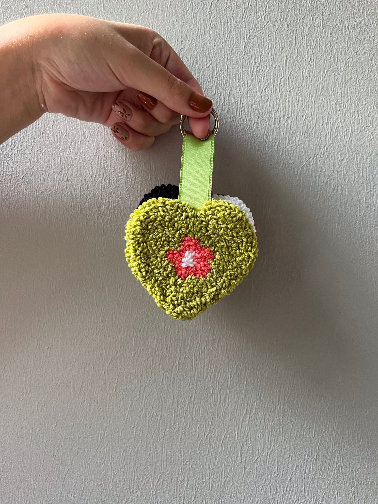 Handmade Keychain Punch Needle Keychain Tufted Keyring Cute - Etsy