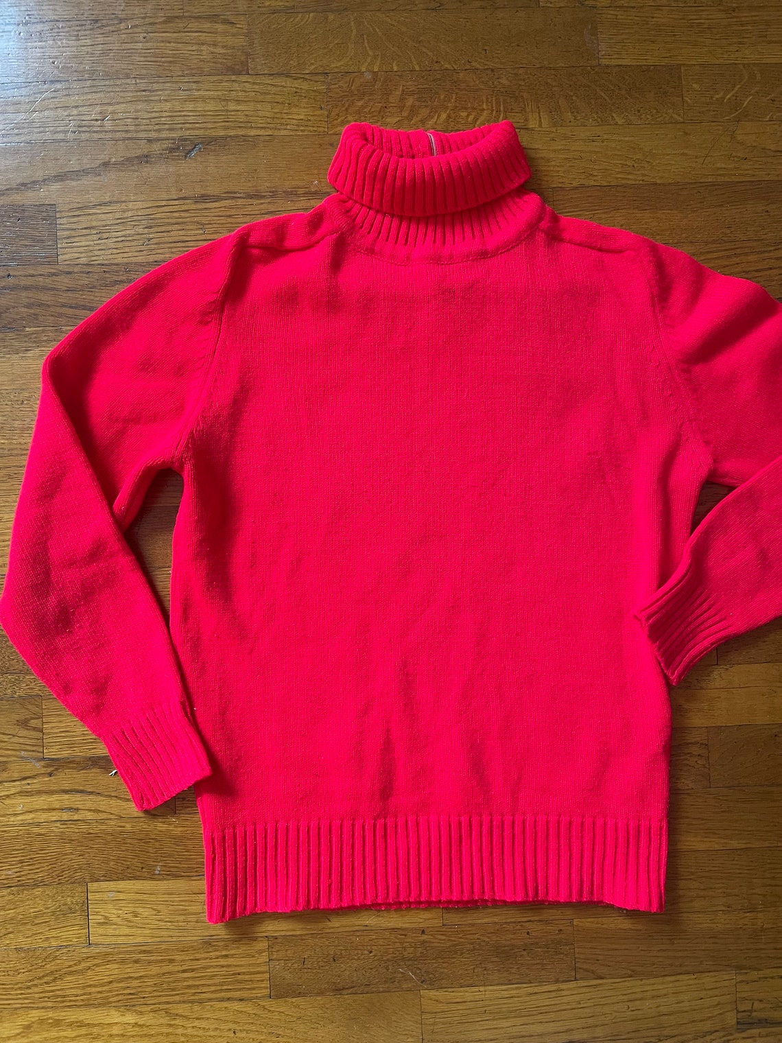 1970s Neon Pink Vintage Turtleneck Sweater - Etsy