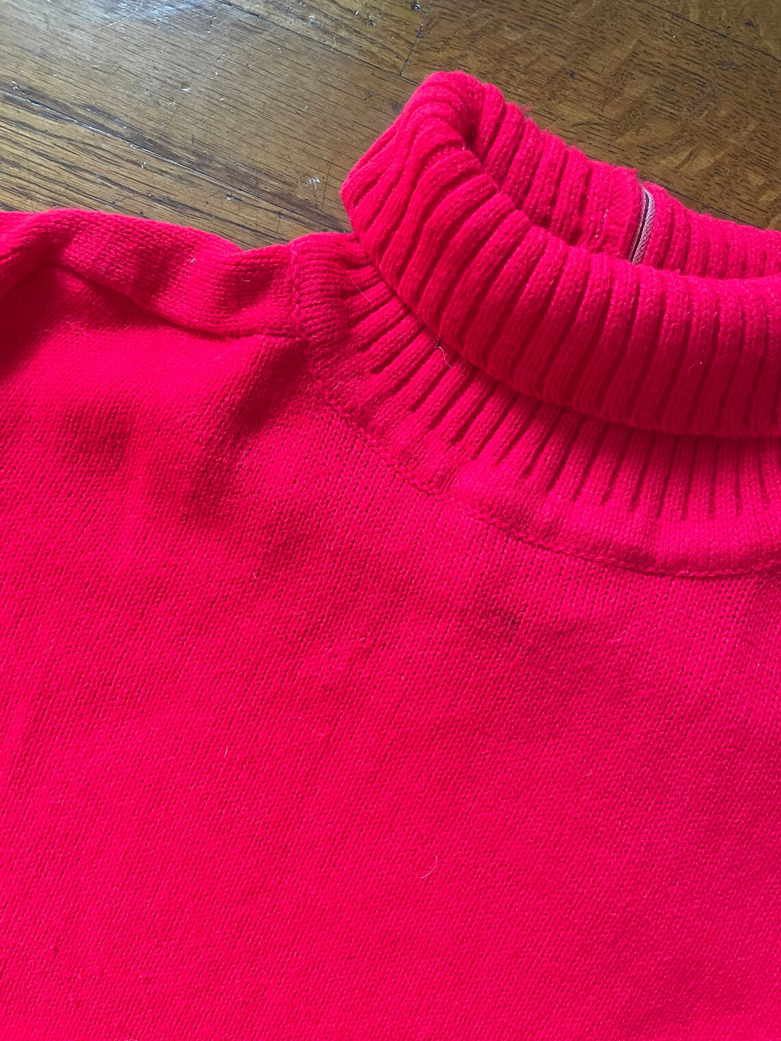 1970s Neon Pink Vintage Turtleneck Sweater - Etsy