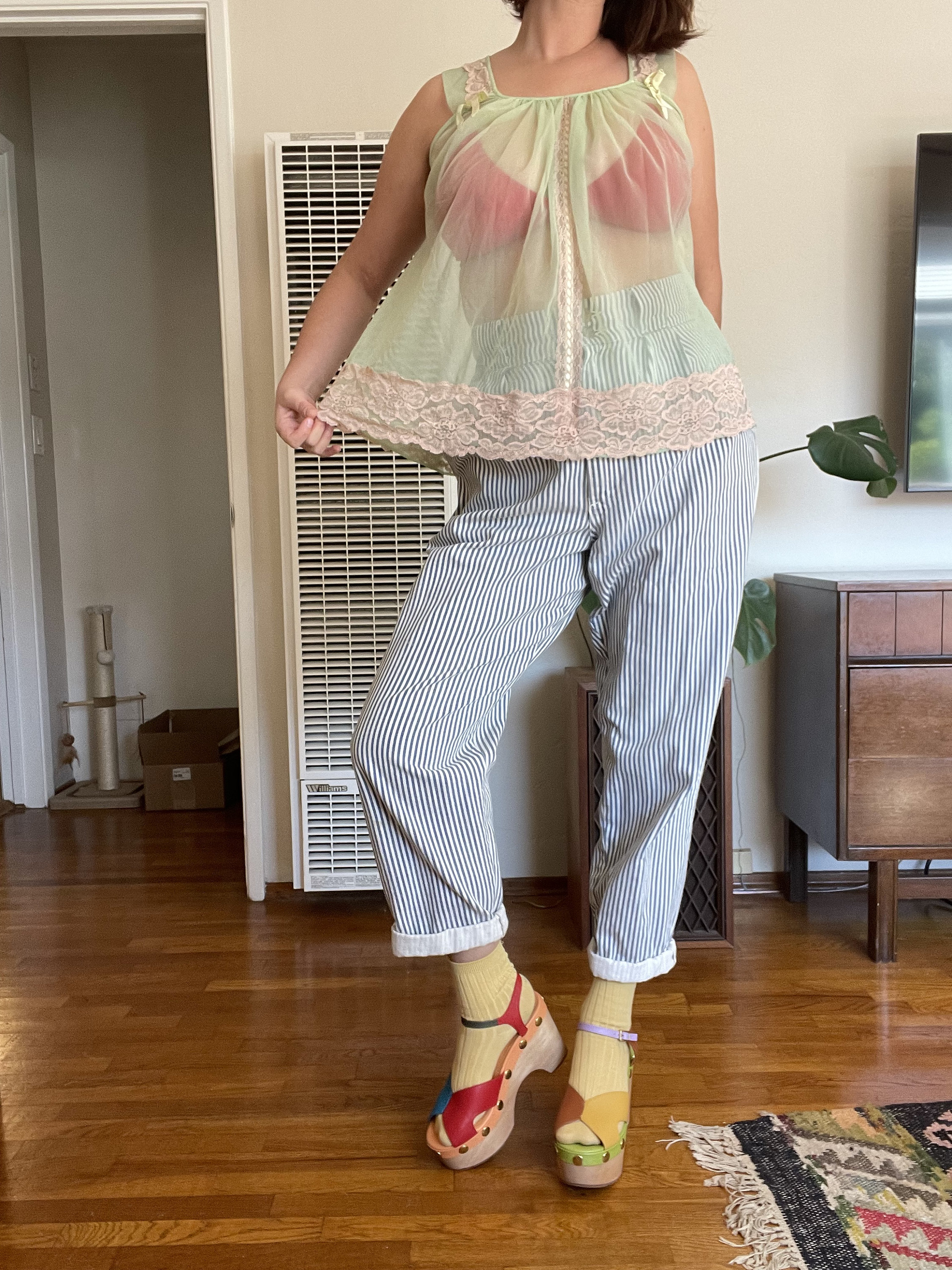 1960s Vintage Sheer Lime Green Lace Lingerie Set - Etsy