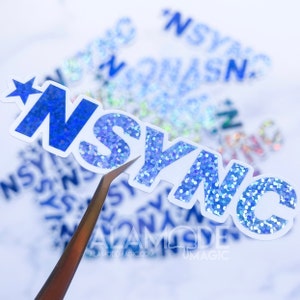 NSYNC Logo Glitter Sticker 90's Boyband Waterproof Vinyl 4 X 1 Sticker ...