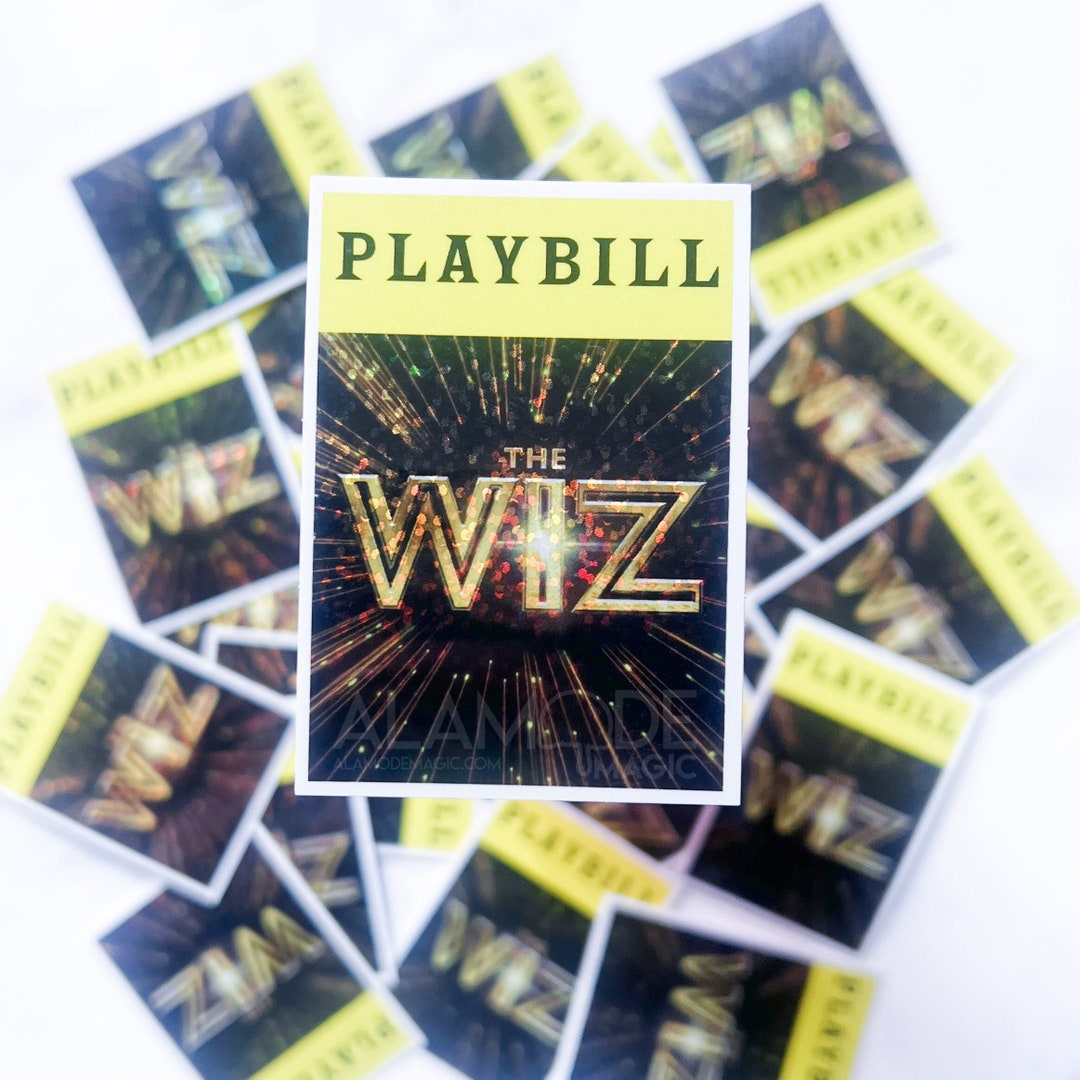 The Wiz Glitter Sticker 2x3 Waterproof Vinyl Broadway Musical Playbill ...
