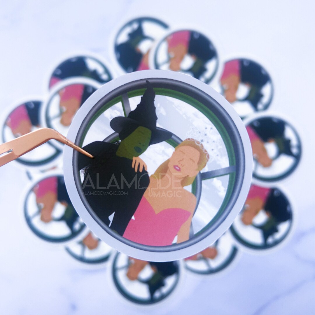 Elphaba and Glinda Clear Sticker Wicked Movie Ariana Grande and Cynthia ...