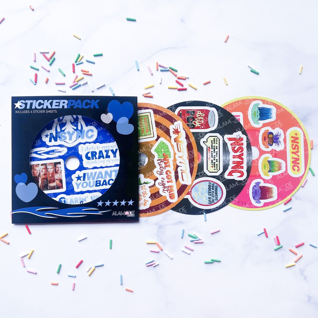 NSYNC CD Sticker Pack 4 SHEETS Jc Chasez Justin Timberlake Chris ...
