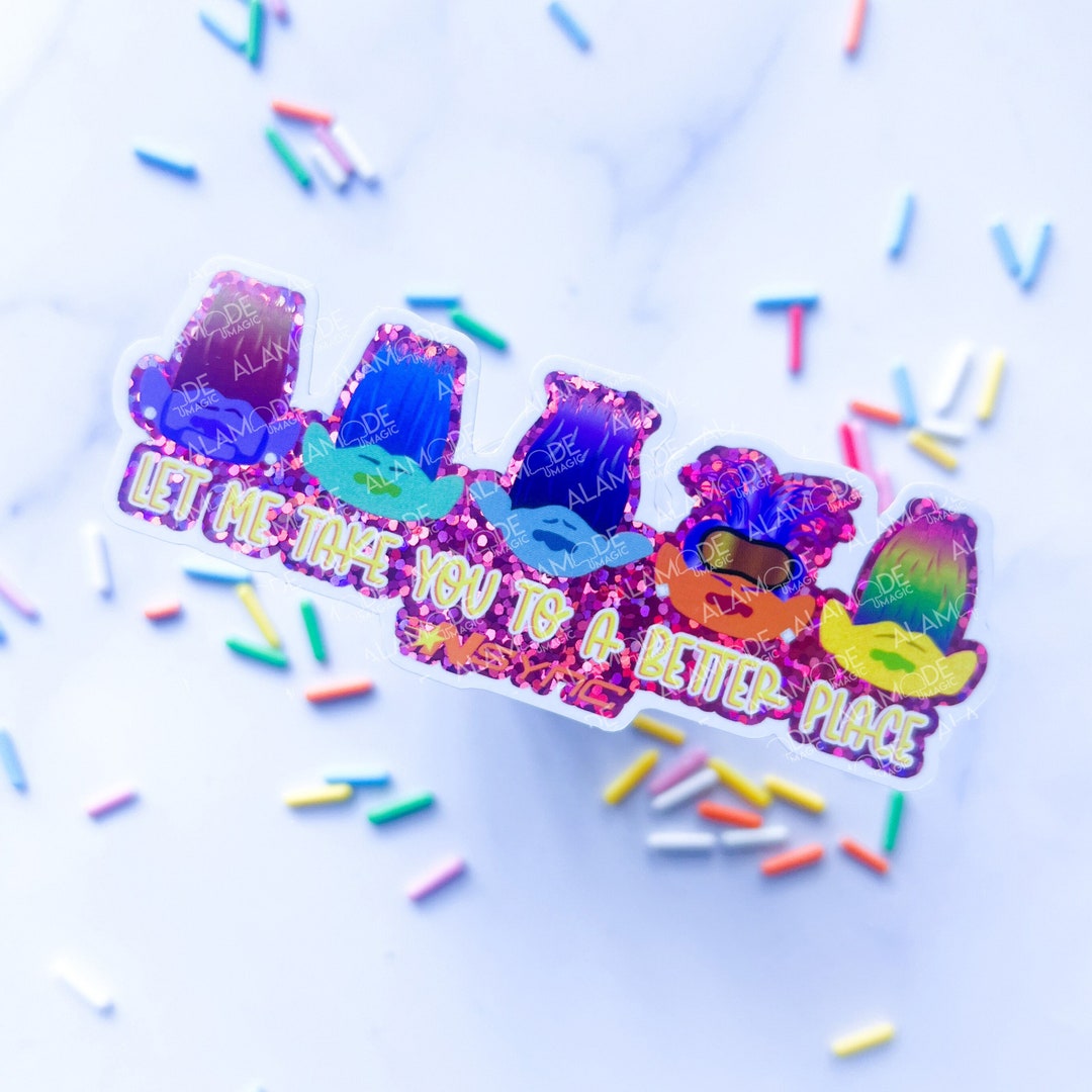 NSYNC Trolls Glitter Sticker Trolls Band Together Kismet 90's Boyband ...