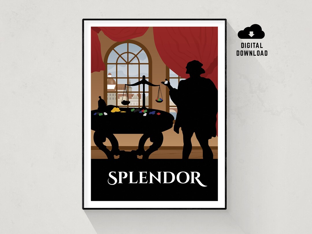 Splendor, Board Game Poster, Minimalist Wall Art, Instant Download - Etsy