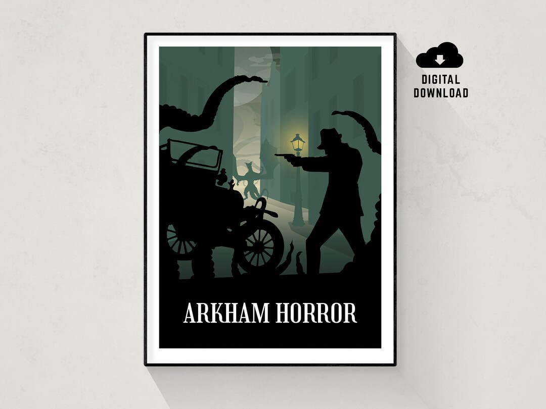 Arkham Horror, Board Game Poster, Minimalist Wall Art, Instant Download ...