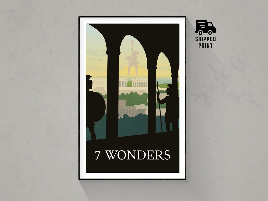 7 Wonders, Board Game Poster Print, Minimalist Wall Art - Etsy