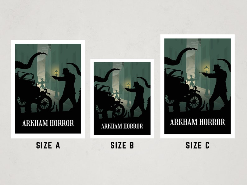 Arkham Horror Board Game Poster Minimalist Wall Art Instant - Etsy