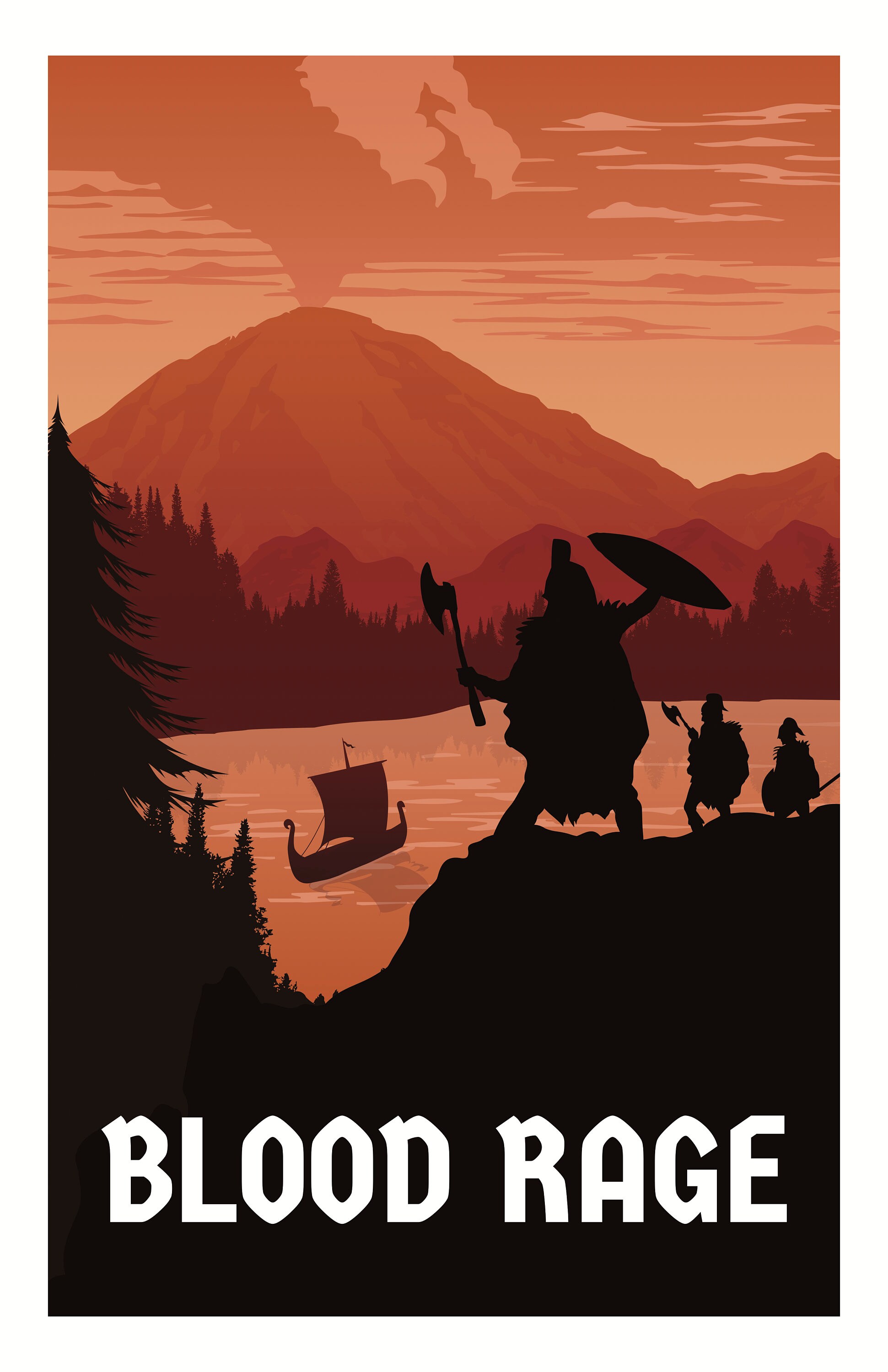 Blood Rage, Board Game Poster Print, Minimalist Wall Art - Etsy