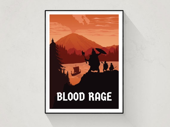 Blood Rage Board Game Poster Minimalist Wall Art Instant | Etsy