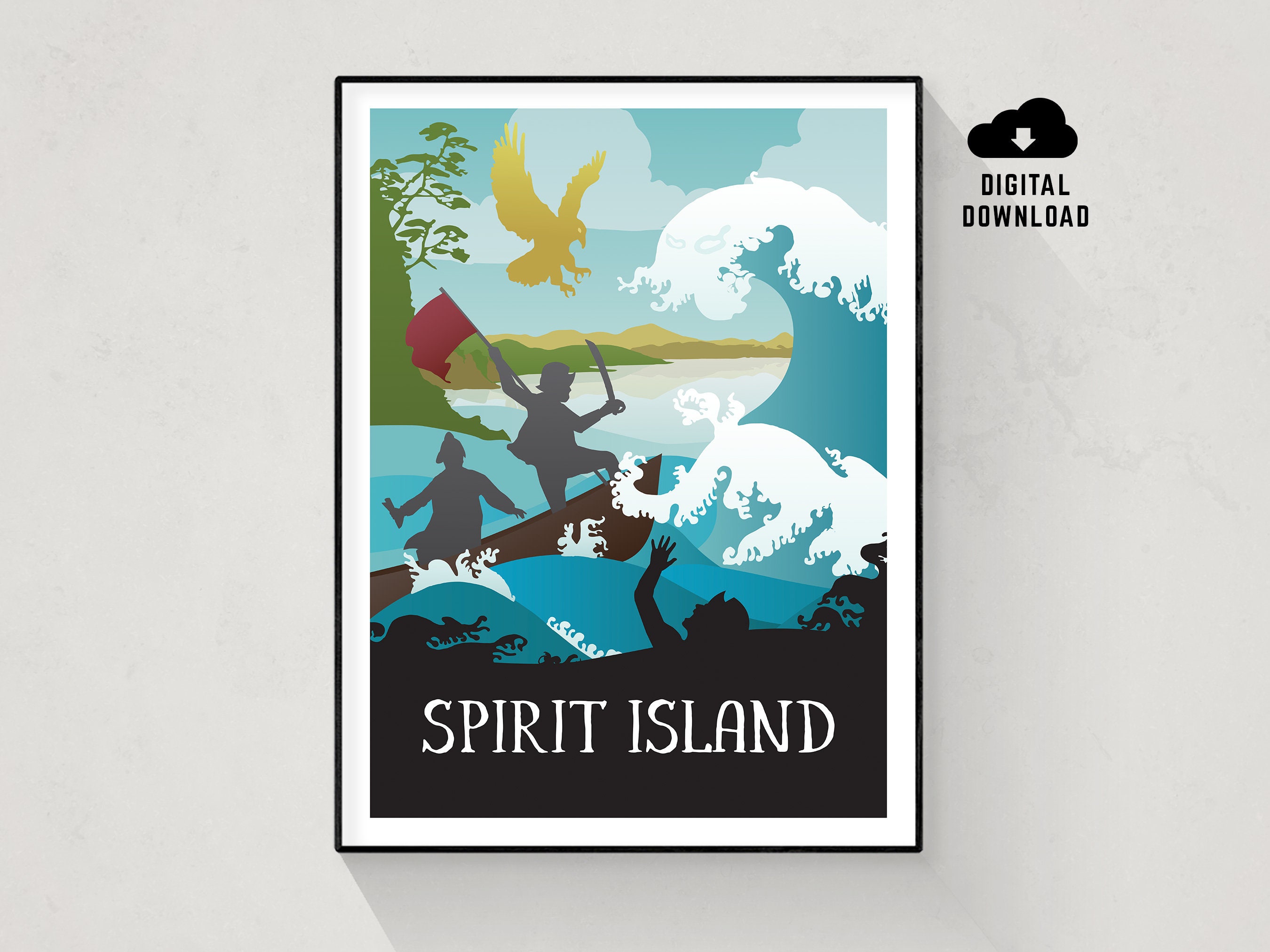 Spirit Island, Board Game Poster, Minimalist Wall Art, Instant Download ...