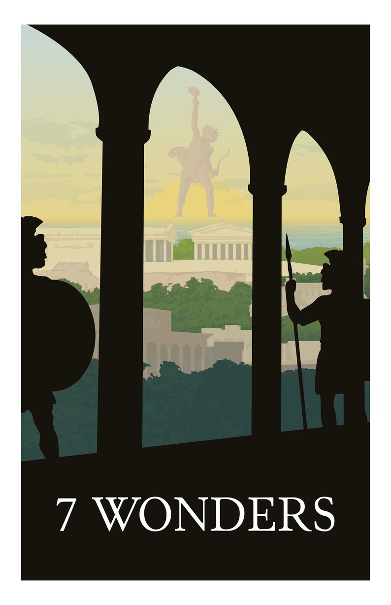 7 Wonders Board Game Poster Print Minimalist Wall Art - Etsy