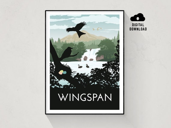 Wingspan Board Game Poster Minimalist Wall Art Instant - Etsy