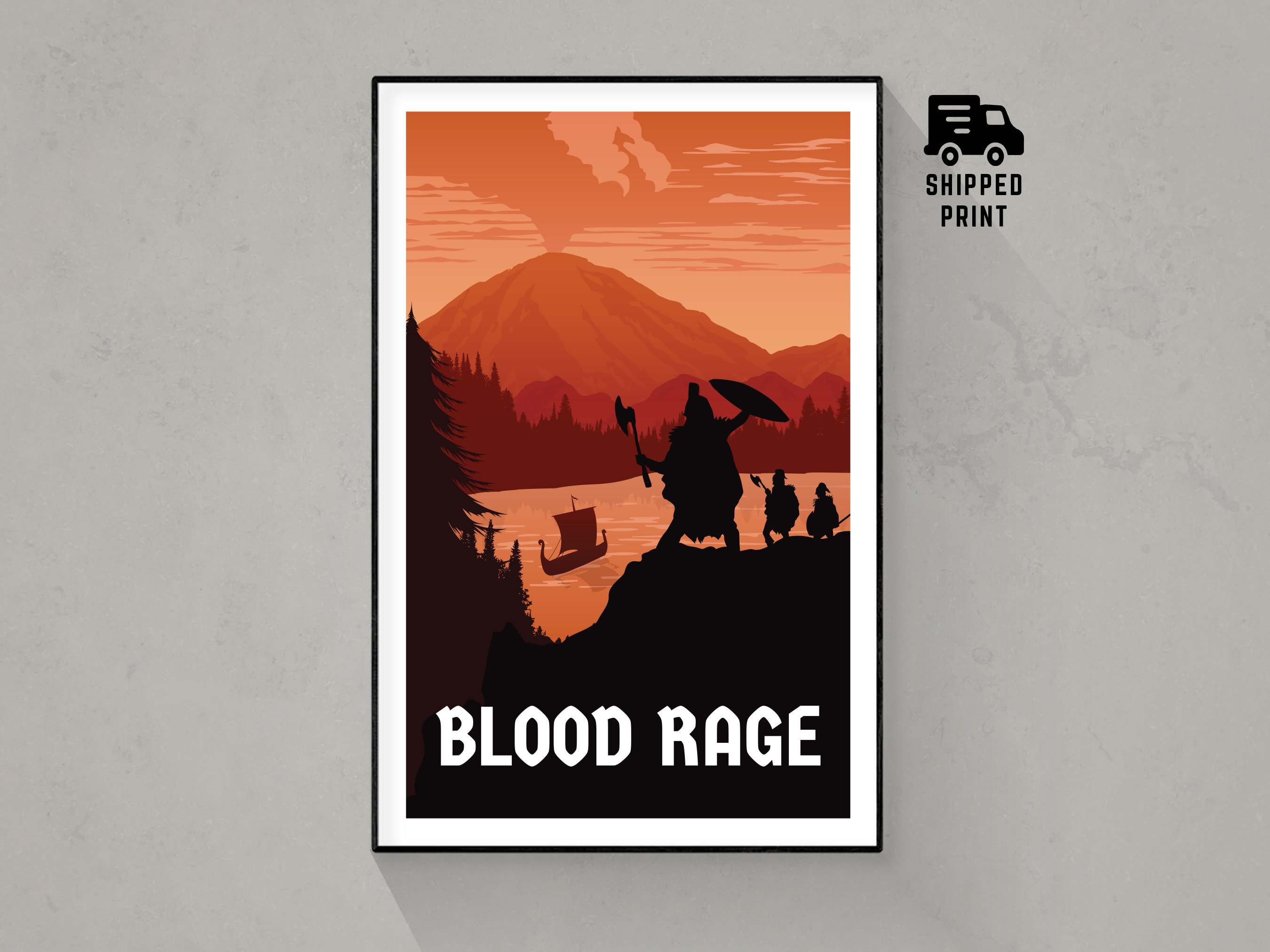 Blood Rage, Board Game Poster Print, Minimalist Wall Art - Etsy