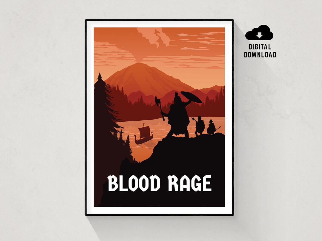Blood Rage, Board Game Poster, Minimalist Wall Art, Instant Download - Etsy