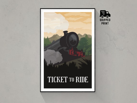 Ticket to Ride Board Game Poster Print Minimalist Wall Art | Etsy