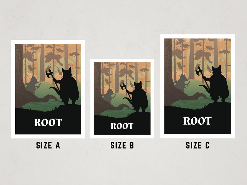 Root Board Game Poster Minimalist Wall Art Instant Download - Etsy