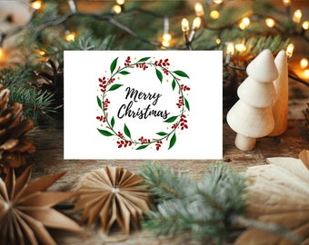 Printable Merry Christmas Card Digital Download Printable - Etsy