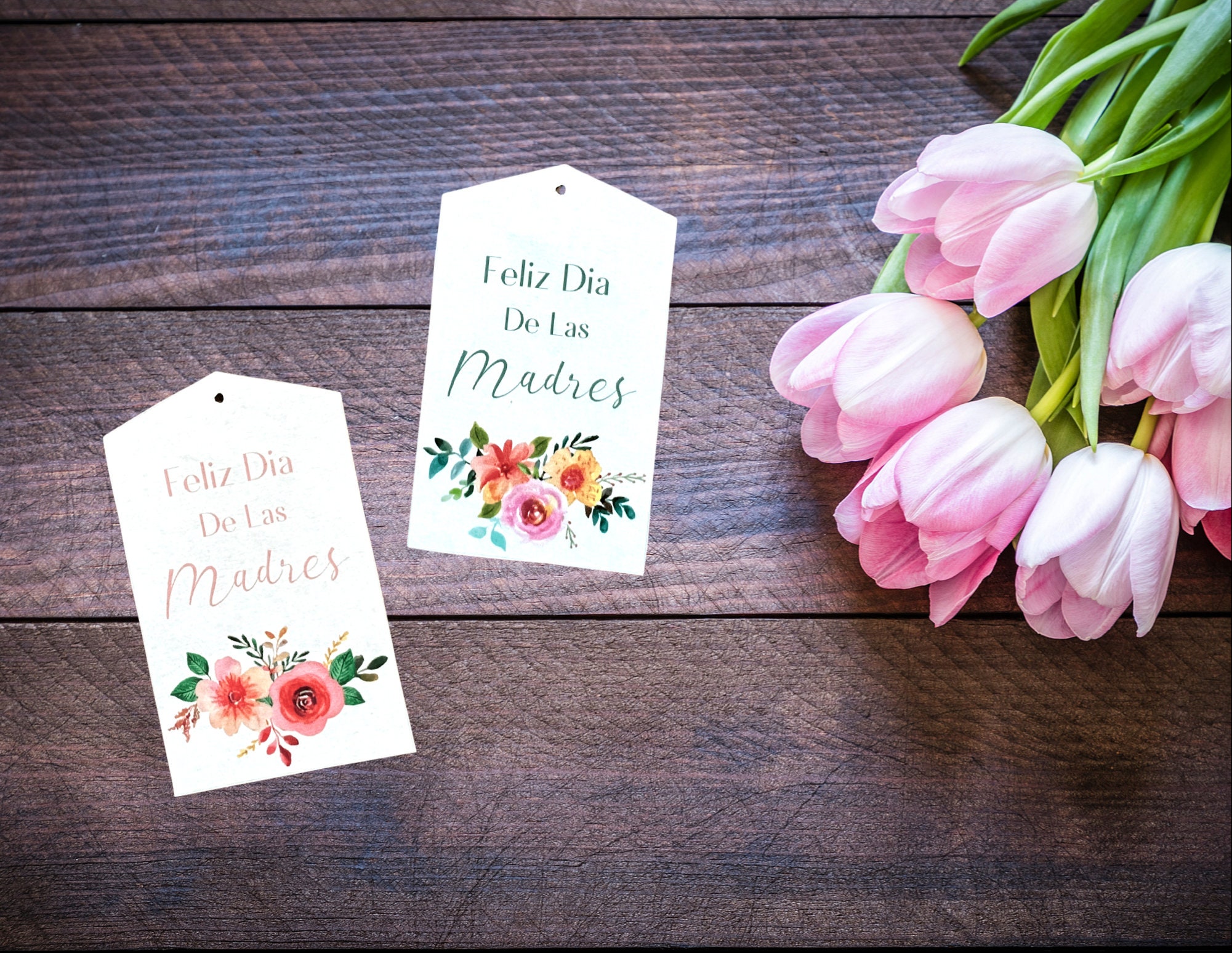 Mother’s Day Gift Tags, Dia De Las Madres Gift Tags, Mother’s Day Gift ...