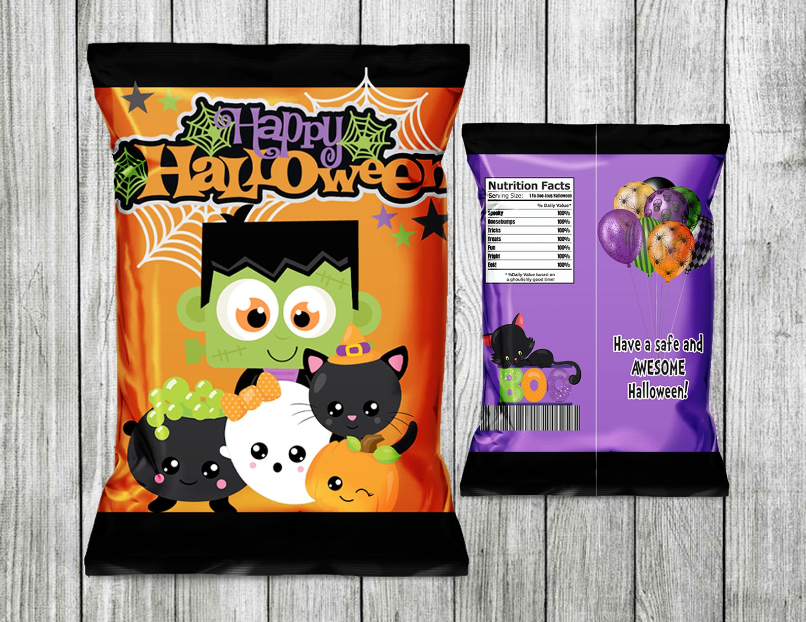 Halloween Chip Bag - Etsy