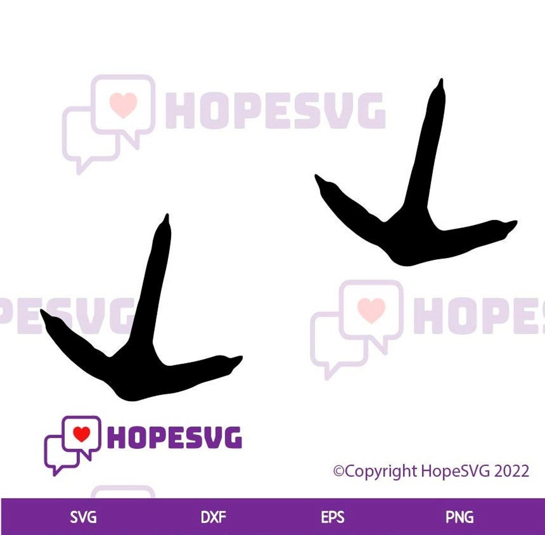 Turkey Tracks SVG Design (svg, Dxf, Png, Eps) Silhouette Cricut - Etsy