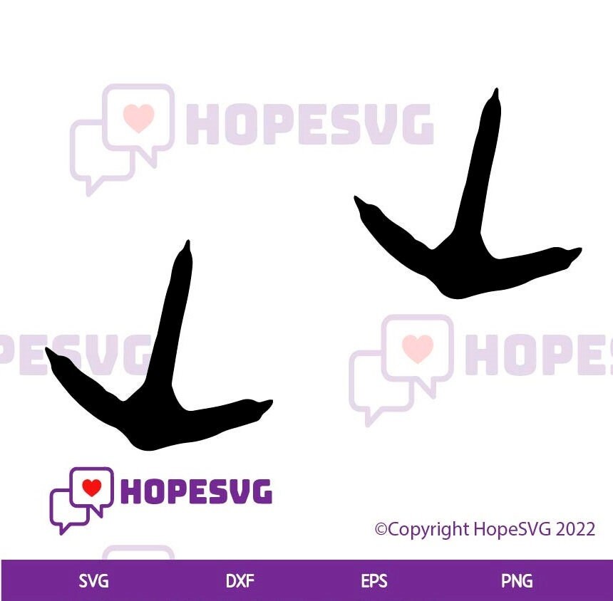 Turkey Tracks SVG Design (svg, Dxf, Png, Eps) Silhouette Cricut - Etsy ...