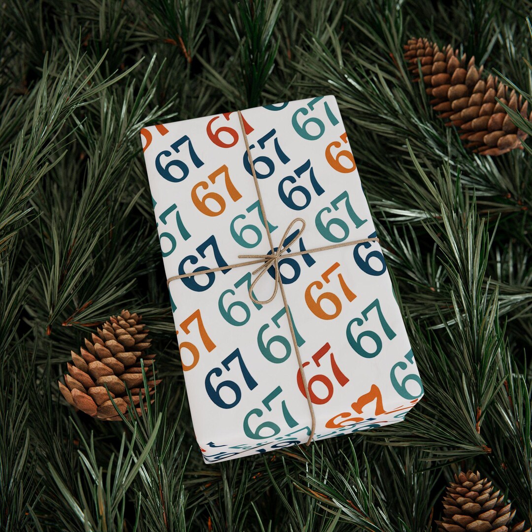 Diagonal Number 67 Pattern Wrapping Paper | Colorful 67 Print - Etsy