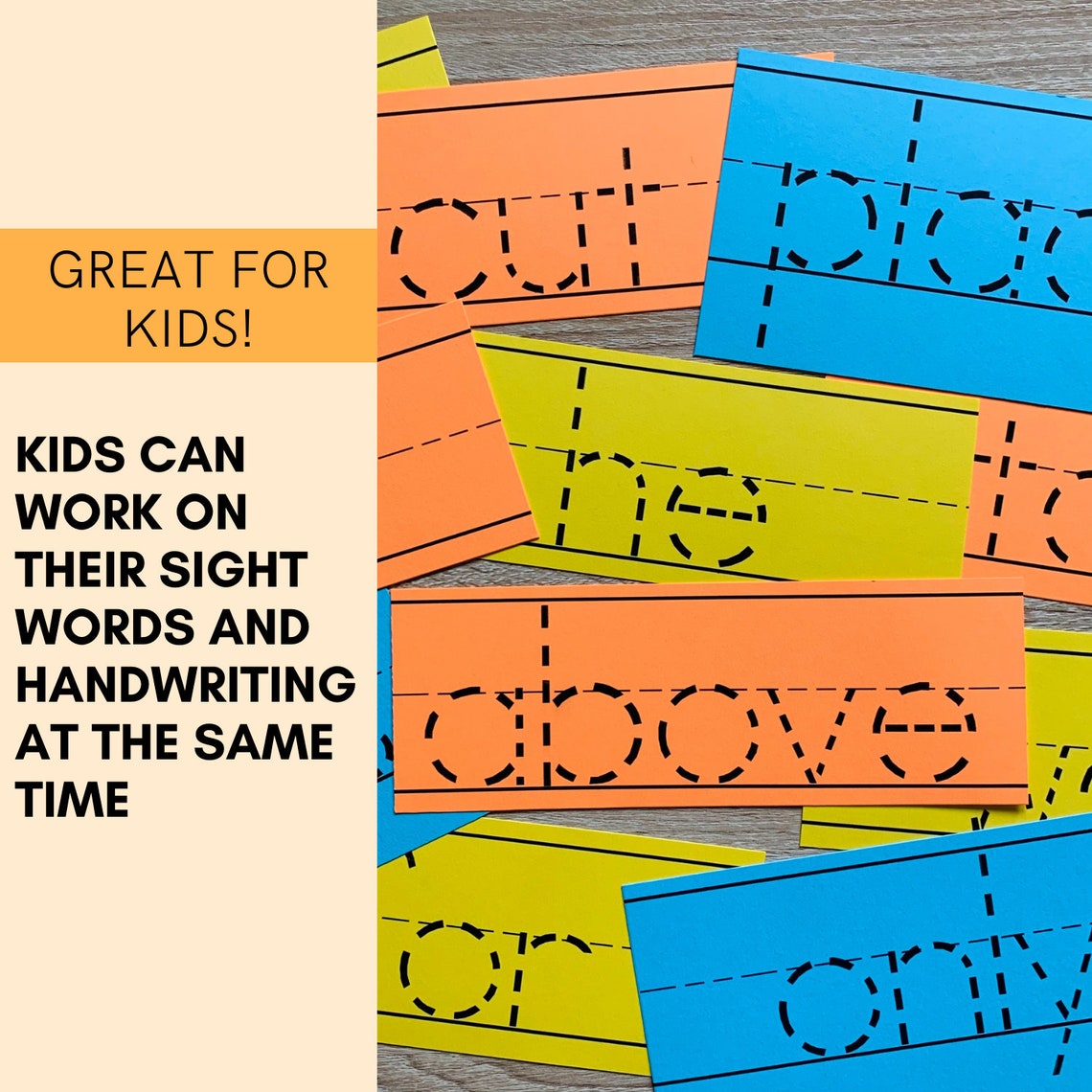 Handwriting Practice for Kids Sight Words Flash Cards Handwriting ...