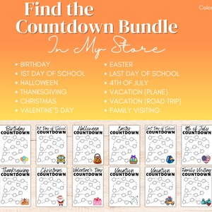 Vacation Countdown for Kids | Printable Calendar | Countdown to ...