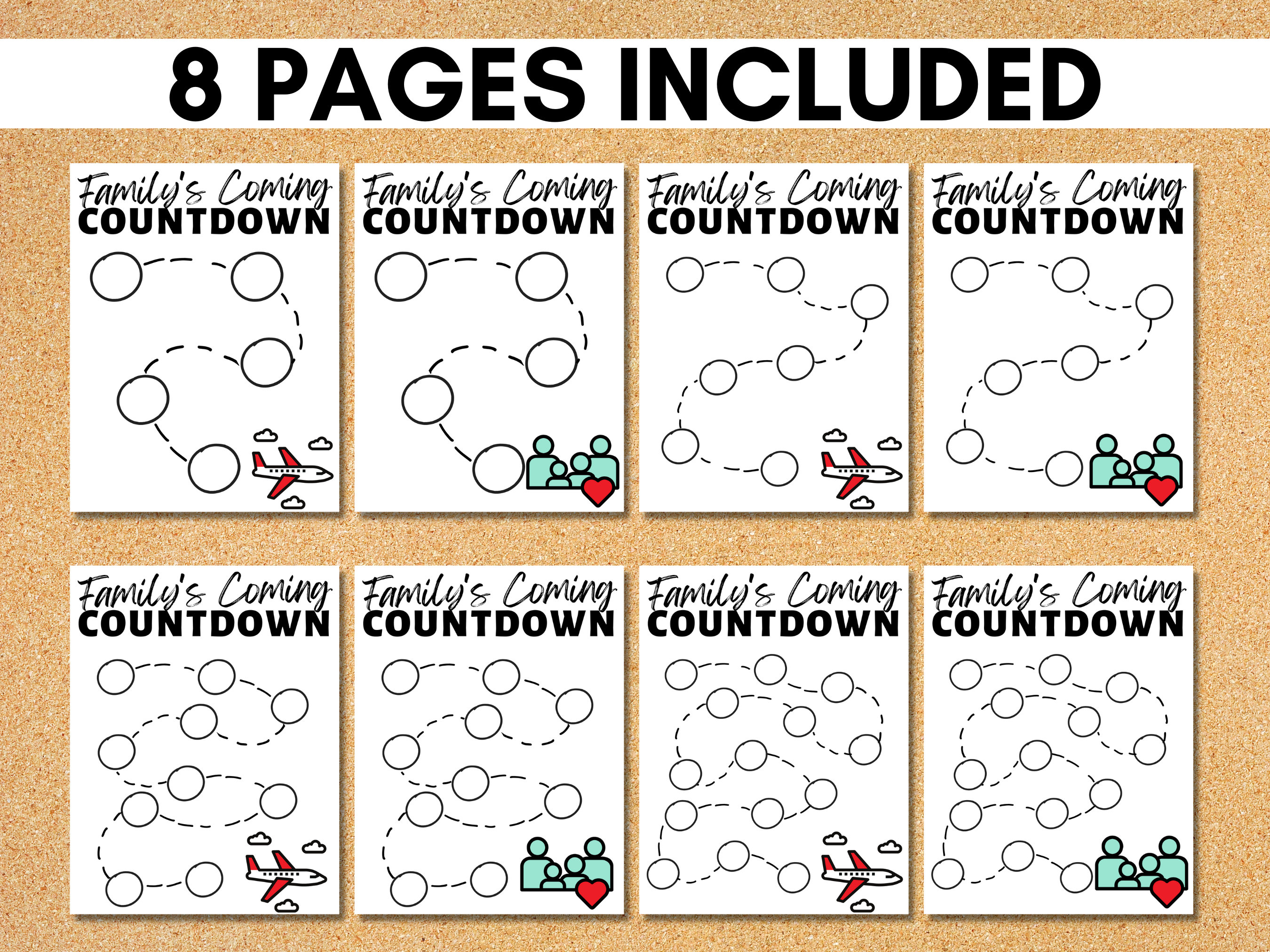 Family Visiting Countdown | Printable Countdown Calendar | Countdown ...
