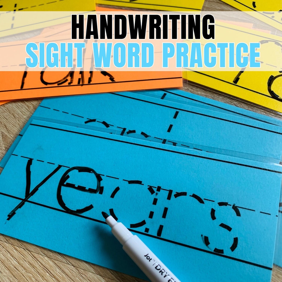 Handwriting Practice for Kids | Sight Words Flash Cards | Handwriting ...