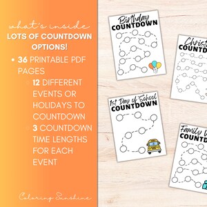 Countdown Calendars for Kids | Holidays and Events Countdown Bundle ...