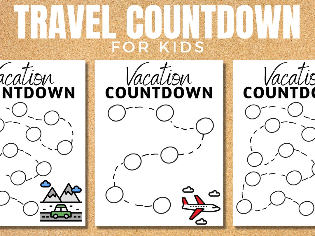 Vacation Countdown for Kids Printable Calendar Countdown - Etsy