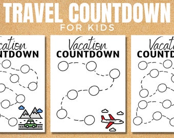 Vacation Countdown for Kids Printable Calendar Countdown - Etsy