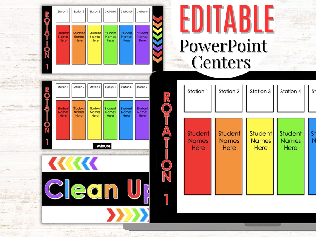 Editable Teacher Powerpoint Slides | Center Rotation Powerpoint Chart ...