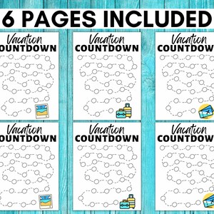 Vacation Countdown Calendar for Kids | Printable Calendar | Countdown ...