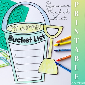 Summer Bucket List Craft for Kids | Printable Activities (PDF) - Etsy