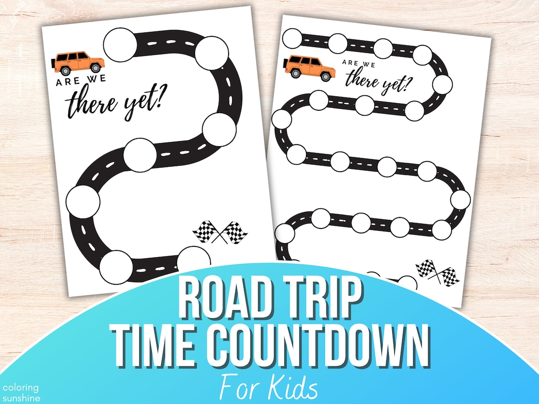 Road Trip Countdown Printable for Kids | Road Trip Idea | Hour ...