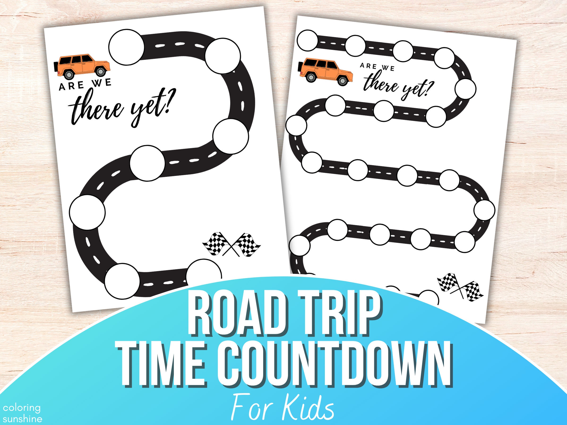 Road Trip Countdown Printable for Kids | Road Trip Idea | Hour ...