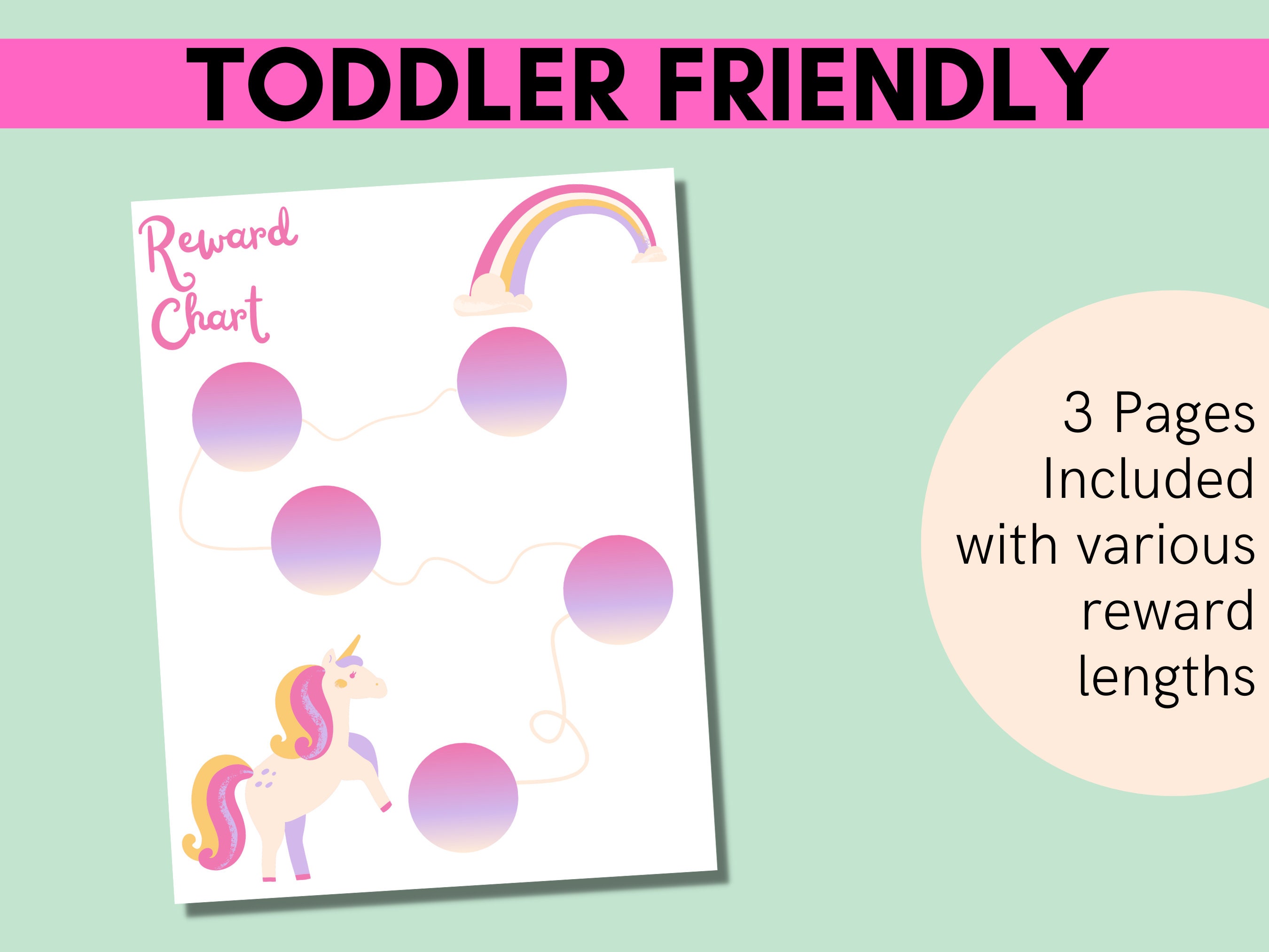 Unicorn Reward Chart Printable | Potty Training, Chores (PDF) - Etsy